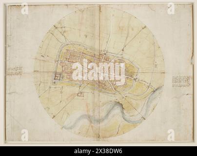 Map of Imola - by Leonardo da Vinci, 1502 Stock Photo - Alamy