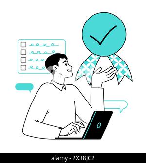 Complete task, accomplishment or project done checklist, success or ...