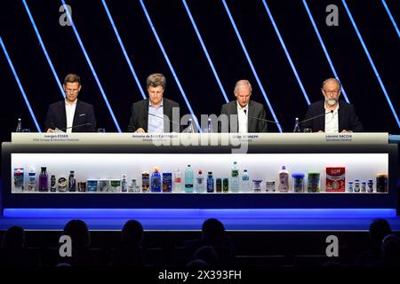 CEO of French group Danone, Antoine de Saint-Affrique arrives at the ...