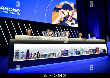 CEO of French group Danone, Antoine de Saint-Affrique arrives at the ...