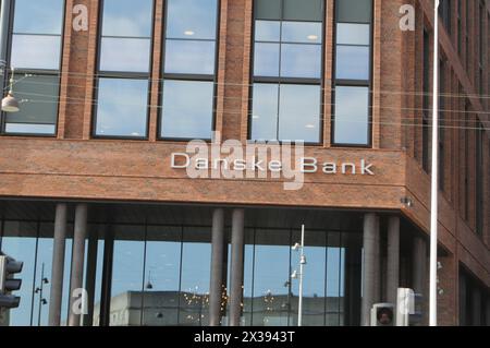Copenhagen, Denmark/25 April 2024/. Danske bank ebuilding in danish capital Copenhagen. (Photo ...