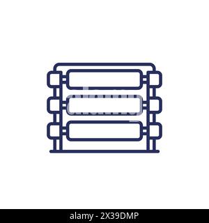 Loom machinery icon. Outline loom machinery vector icon color flat ...