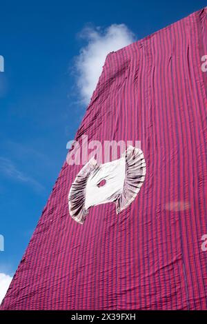 Ibrahim Mahama textile fabric art exhibition installation 'Purple ...