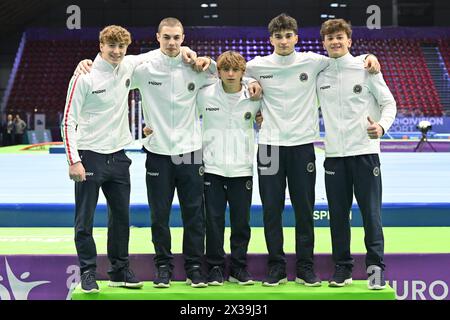 Rimini, Italy. 25th Apr, 2024. BERETTERA Manuel (ITA) floor during ...