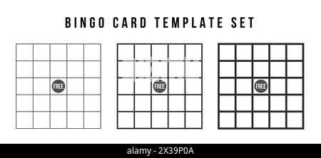 Simple bingo card grid template. Vector illustration bingo card design ...
