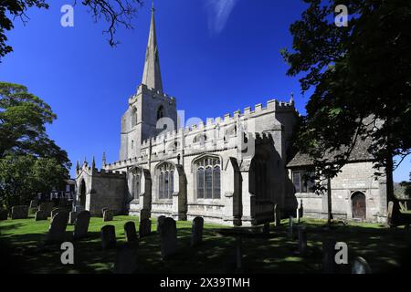 St Laurences church, Surfleet town; Lincolnshire County; England; UK ...