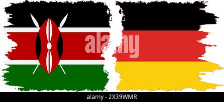 Kenya and Germany grunge flags connection, vector Stock Vector Image ...