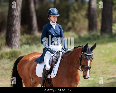 Tine MAGNUS of Belgium with Dizzy Van Het Lichterveld Z during dressage ...