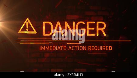 Image of exclamation in triangle, danger, immediate action required ...
