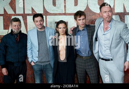 Andy Serkis, Wes Ball, Freya Allan, Owen Teague and Kevin Durand ...