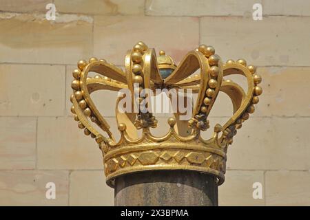 Prussian royal crown at the German Gate, Saarlouis, Saarland, Germany ...