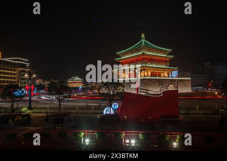 Xian, night landscape, china Stock Photo - Alamy
