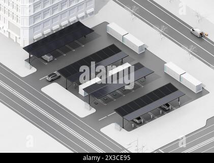 Electric Vehicle Charging Station equipped with Solar Panels and ...