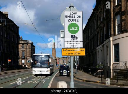 Edinburgh Ulez signs and infrastructure in place around the Ulez ...