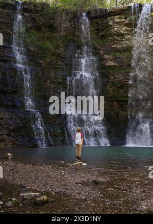 Triple Waterfall In Buffalo National River Arkansas Stock Photo - Alamy