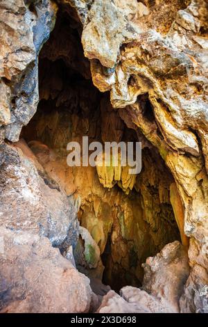 A limestone cave in Coron, Palawan in the Philippines with impressive ...