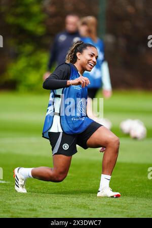 Chelsea's Catarina Macario during a training session at Cobham Training ...