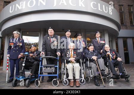 Veterans Ken Hay and John Dennett (right) who spoke during the UK ...