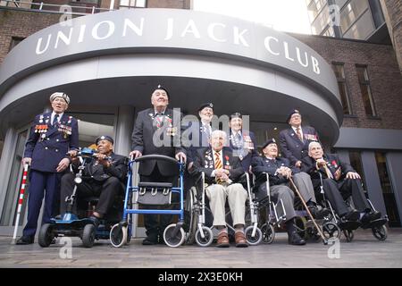 Veterans Ken Hay and John Dennett (right) who spoke during the UK ...