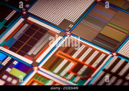 Silicon semiconductor wafer close-up. In electronics, a wafer also ...