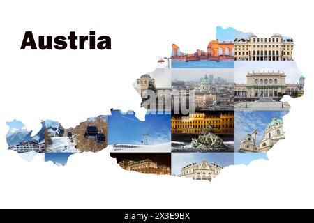 Collage with Vienna (Austria) views - Glorietta at Schonbrunn Park ...