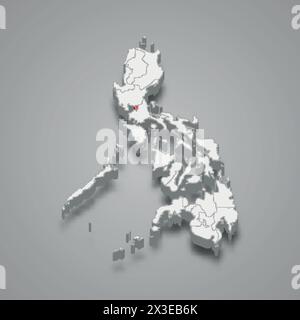 3d isometric map of Metropolitan Manila is a region of Philippines ...