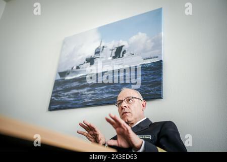 Vice Admiral Jan Christian Kaack, Inspector of the German Navy, Rostock ...