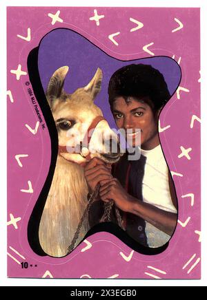 Michael Jackson Sticker #4 - Vintage music label promotional picture ...