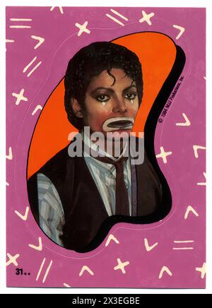 Michael Jackson Sticker #4 - Vintage music label promotional picture ...