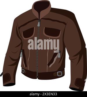 Black Leather Jacket Fashion Vector Stock Vector Image & Art - Alamy
