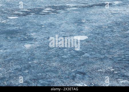 Vector illustration of an icy river surface. Texture of ice and water ...