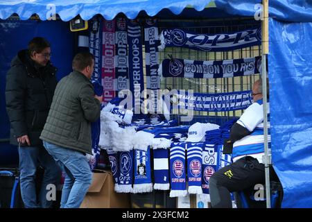 Rangers merchandise for sale outside the stadium before the William ...