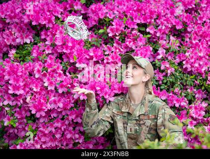 2nd Lt. Madison Marsh, crowned Miss America 2024, poses at the Daytona ...