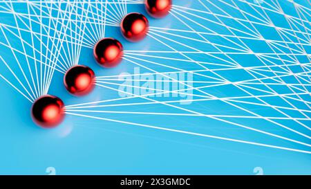 Artificial intelligence neural network layers, conceptual illustration ...