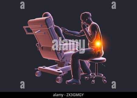 Illustration symbolising occupational hazards in healthcare, featuring ...