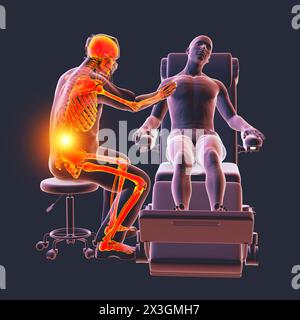 Illustration symbolising occupational hazards in healthcare, featuring ...