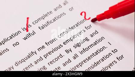 Correcting Spelling Mistake In Script Stock Photo - Alamy