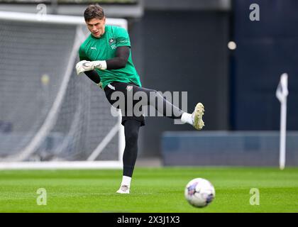 Michael Cooper #1 of Plymouth Argyle warming up during the Sky Bet ...
