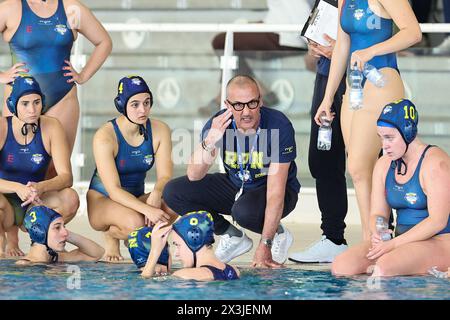 head coach Luca Antonucci (Rapallo Pallanuoto) during SIS Roma vs ...