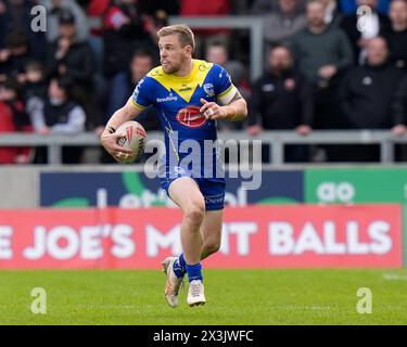 Warrington Wolves' Matt Dufty runs in to scores their sides fourth try ...