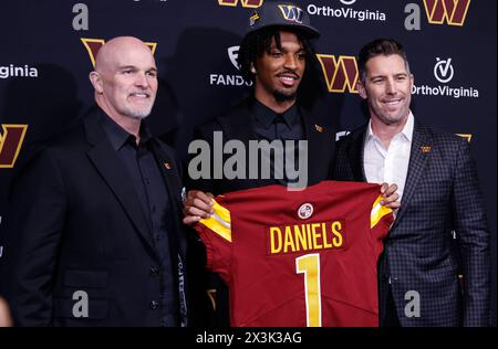 Washington Commanders general manager Adam Peters before the NFC Championship NFL football game ...