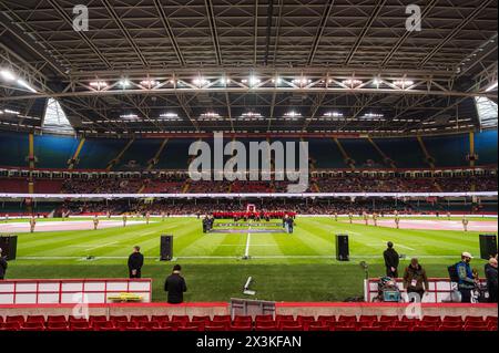 Cardiff, Wales. 27th April 2024. Francesca Granzotto taking picture ...
