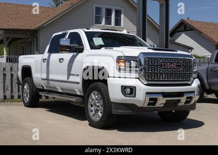Lafayette - April 25, 2024: GMC Sierra 1500 Elevation display at a ...