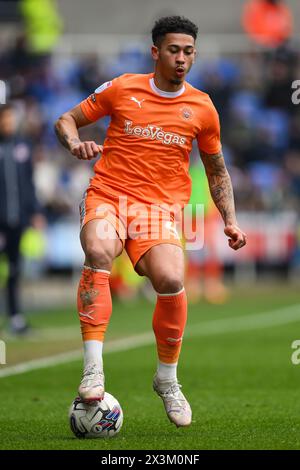Jordan Lawrence-Gabriel #4 of Blackpool controls the ball during the ...