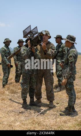 A Philippine Marine with Shore Based Air Defense Battalion and U.S ...