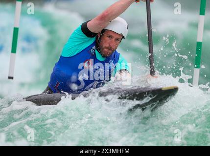 Lane. 27th Apr, 2024. Devin McEwan competes in the US Olympic Team ...