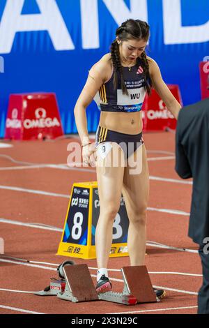 SUZHOU, CHINA - APRIL 27, 2024 - Chinese female athlete Yanni Wu ...