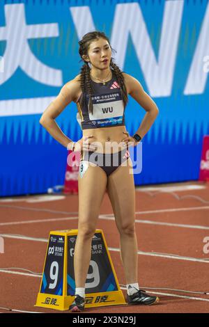 SUZHOU, CHINA - APRIL 27, 2024 - Chinese female athlete Yanni Wu ...