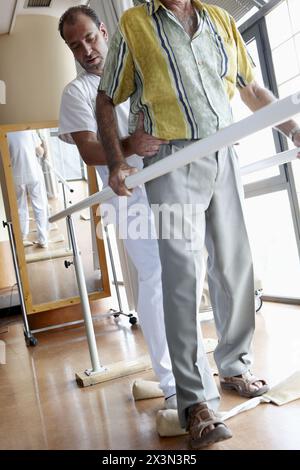 Stroke rehabilitation, parallel bars for coordination exercises ...