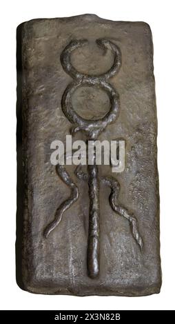 Aes Signatum Quincussis Bar. Roman Republic after 450 BC. Caduceus ...